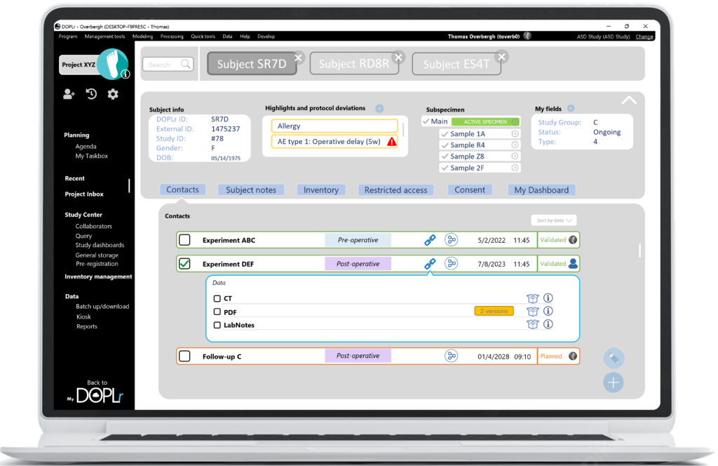 DOPLr – Data and Organization Platform for Research